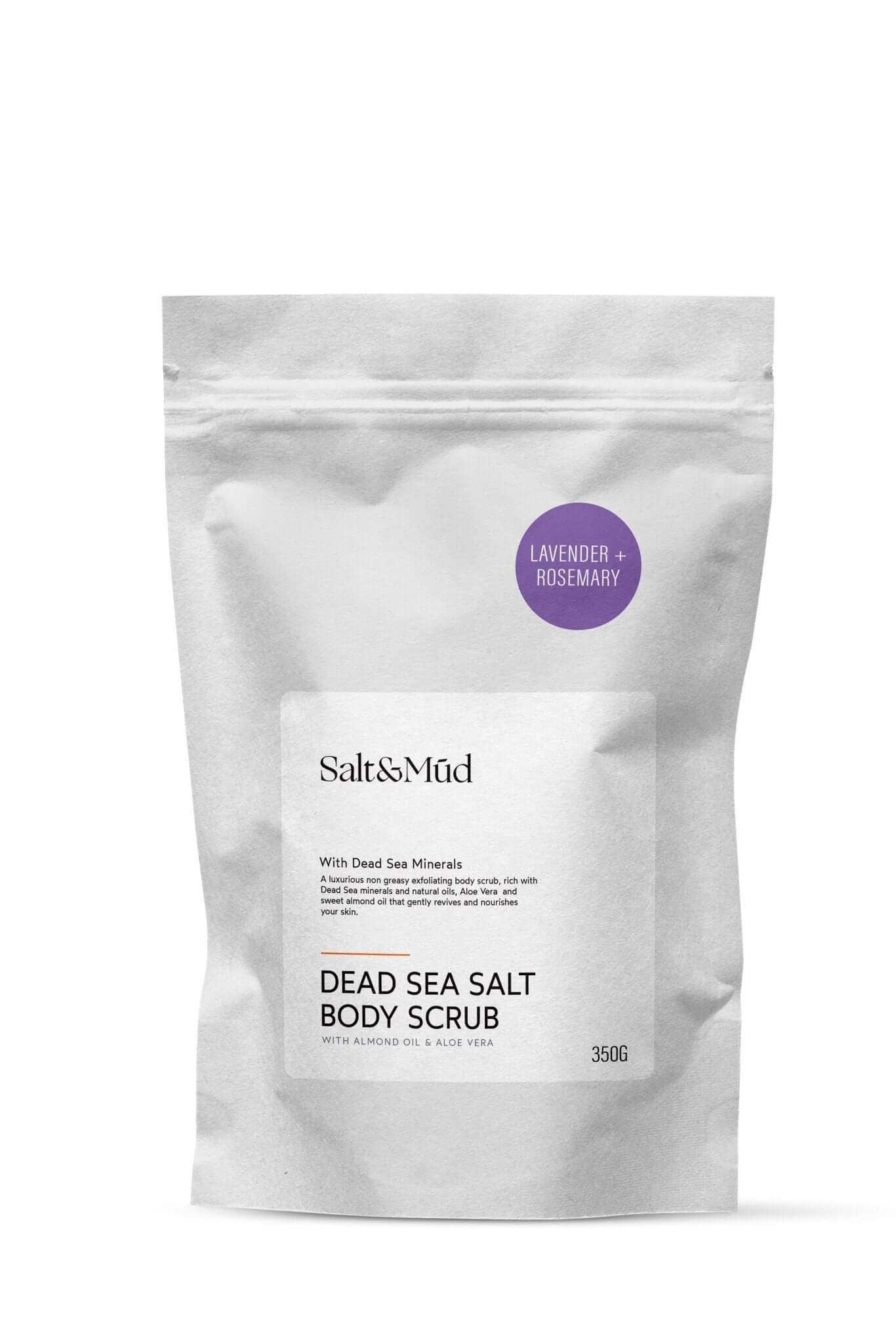 Dead Sea Salt Body Scrub Natural 100 350g Salt And Mud